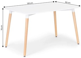 modernHOME Moderní stůl do jídelny obývacího pokoje kuchyně 120x60 cm KJSDT-01-120X60