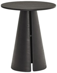 OnaDnes -20% Černý dřevěný kulatý jídelní stůl Teulat Cep 65 cm
