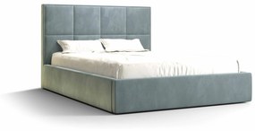 Manželská postel 160 cm Gino (modrá) (s roštem a úložným prostorem). 1046929