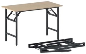 Konferenční stůl FAST READY s černou podnoží 1200 x 600 x 750 mm, buk