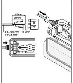 Zářivka LEDVANCE Damp Proof 600mm IP65 G13 pro LED trubici T8