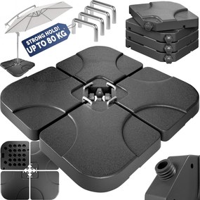 Desky pro Stojan na slunečník sada 4 ks 105x105x7cm