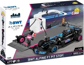 COBI Stavebnice 1685 BWT Alpine F1 Pit Stop / 1:26 / 477 dílků / 2 fig