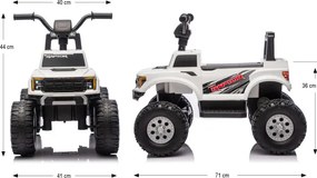 Elektrické autíčko Ford F-150 Raptor bílé