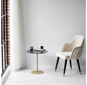 Asir | Odkládací stolek CHILL 50x50 cm zlatá/černá | AS1587