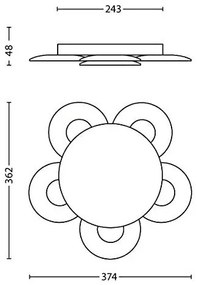 Philips 40970/48/16 - LED Stmívatelné stropní svítidlo VAGA LED/15W/230V