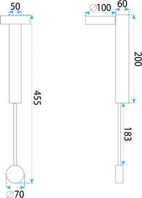 Toolight Toolight, LED nástěnné svítidlo, 13W, APP1600-W, černá-zlatá matná, OSW-01592