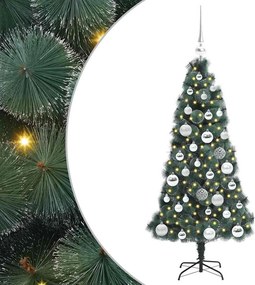 Umělý předem osvětlený vánoční stromeček se sadou koulí Zelená 3396146