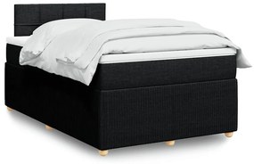 Box spring postel s matrací černá 120x200 cm textil 3287425