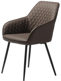 Hnědá jídelní židle z imitace kůže Milton – Unique Furniture