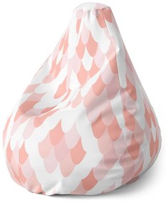 Sablio Sedací vak Pear Růžové obloučky - 70 x 95 x 15 cm
