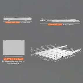 35,6 cm š × 53,3 cm D výsuvný organizér do skříňky