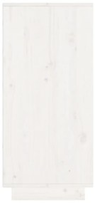 Příborník bílý 60 x 34 x 75 cm masivní borové dřevo - Default Title