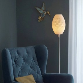 Stojací lampa Diamant Olive z biomateriálu, linen