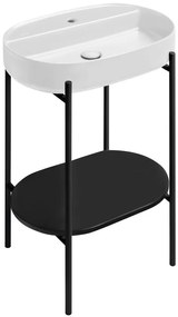 Sapho Sapho, PUNO podstavec s umyvadlem 600x860x396mm, černá