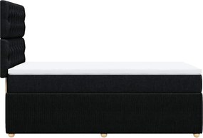 Box spring postel s matrací černá 90x200 cm textil 3294248