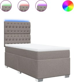 Box spring postel s matrací taupe 80x200 cm textil 3292626