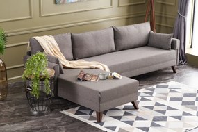 Hanah Home Designová pohovka BELLA hnědá levá 275 cm 825BLC2585