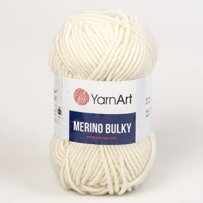 Pletací příze YarnArt MERINO BULKY 502 smetanová, 100g/100m