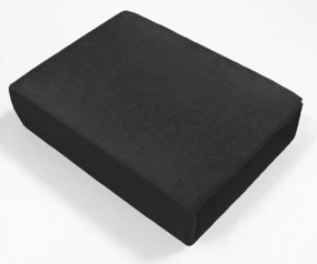 Polášek Froté prostěradlo na vysokou matraci (až 30cm), 90x200cm, na jednolůžko, černé