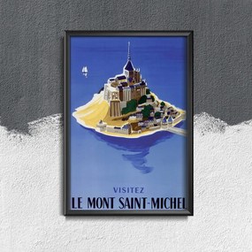 Designovy plakát Mont saint michel french