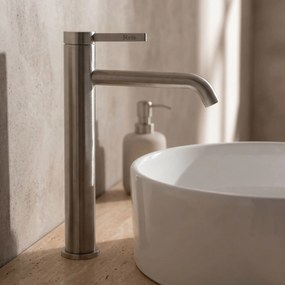 Rea Rivo, vysoká umyvadlová baterie h-280, broušená ocel, REA-B6538