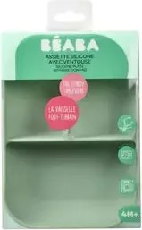 Beaba Talíř silikonový dělený s přísavkou Sage Green