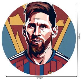 PIPPER. Kruhová samolepka na zeď "MESSI" Velikost: 60cm