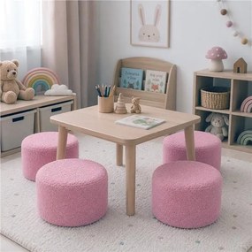 Dětská taburetka New Baby Teddy pink