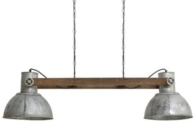 Závěsné světlo Elay 2 lampy stříbrná vintage - 110*30*30 cm