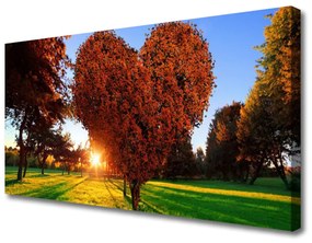 Obraz na plátně Strom Srdce Přírdoa 140x70 cm