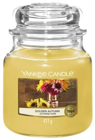 Yankee Candle Svíčka Yankee Candle 411 g - Golden Autumn, žlutá barva, sklo, vosk