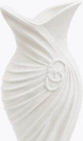 váza, styl půvab, plast, 12x4x4 cm, bílá, Dekorino VD0260022