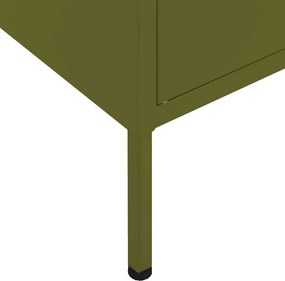 Úložná skříň olivově zelená 80 x 35 x 101,5 cm ocel 336135