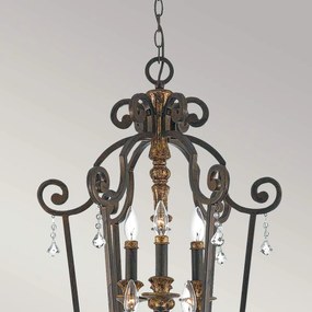 Elstead MARQUETTE B rustikální lustr 52 cm 6xE14 starý bronz