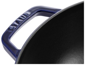 Staub pánev wok se skleněnou poklicí 30 cm/4,4 l tmavě modrá, 40511-467