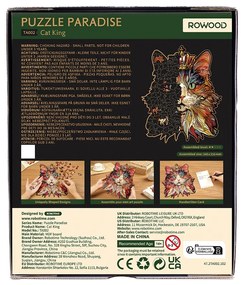 RoboTime Dřevěné puzzle Kočičí král