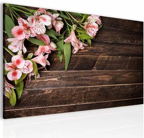 Malvis ® Obraz květy na dřevě Velikost (šířka x výška): 30x20 cm