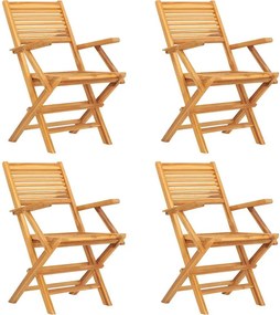 Skládací židle 4 ks 55x62x90 cm masivní teak 3155067