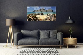 akrylový obraz Pláž Moře Skála Krajina 100x50 cm