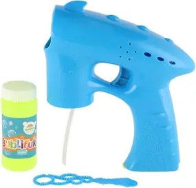TEDDIES Bublifuk pistole modrá 13 cm / Hračka na bubliny / plast / na