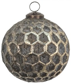 Měděná antik skleněná ozdoba Hexagon Copper L – 12x12 cm