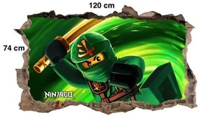 Originální nálepka na zeď LEGO Ninjago Lloyd  77 x 47 cm