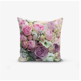 Povlak na polštář s příměsí bavlny Minimalist Cushion Covers Roses, 45 x 45 cm