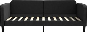 Válenda s matrací černá 100 x 200 cm textil 3196805
