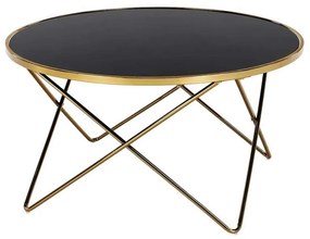 Konferenční stolek, gold chrom zlatá/černá, Tempo Kondela ROSALO