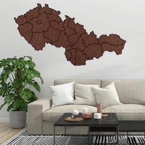 Velká dřevěná mapa Slovenska a České republiky | SENTOP M011