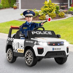 Costway 12 V dětské elektrické auto Police elektrické dětské auto s dálkovým