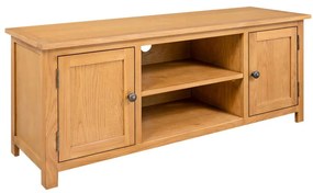 TV stolek 110 x 35 x 44 cm masivní dubové dřevo 327434