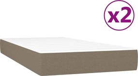 Box spring postel s matrací taupe 200x200 cm textil 3144451